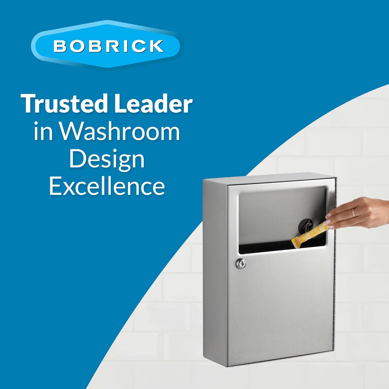 Bobrick B-254 Commercial Restroom Sanitary Napkin/Tampon Disposal ...