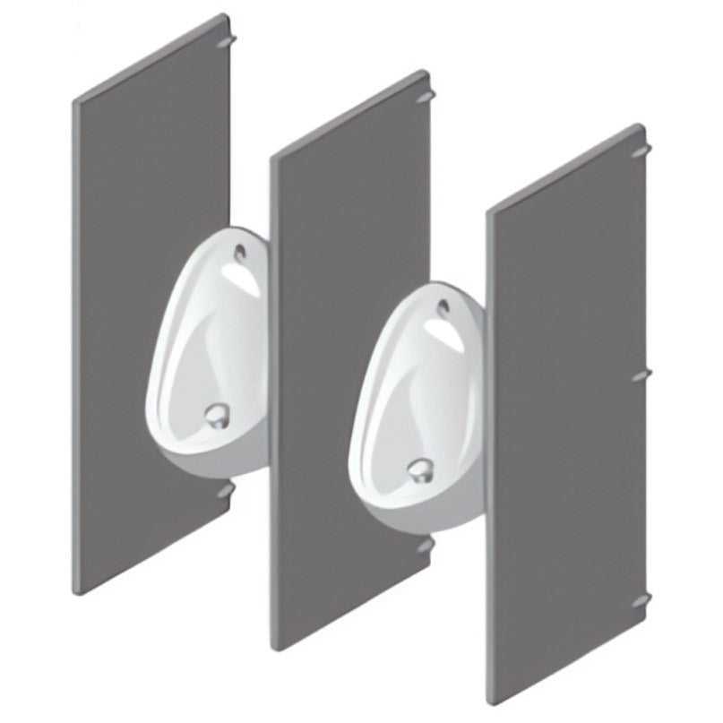 Scranton 18" X 48" Solid Plastic Wall-Hung Urinal Screen, Includes ...