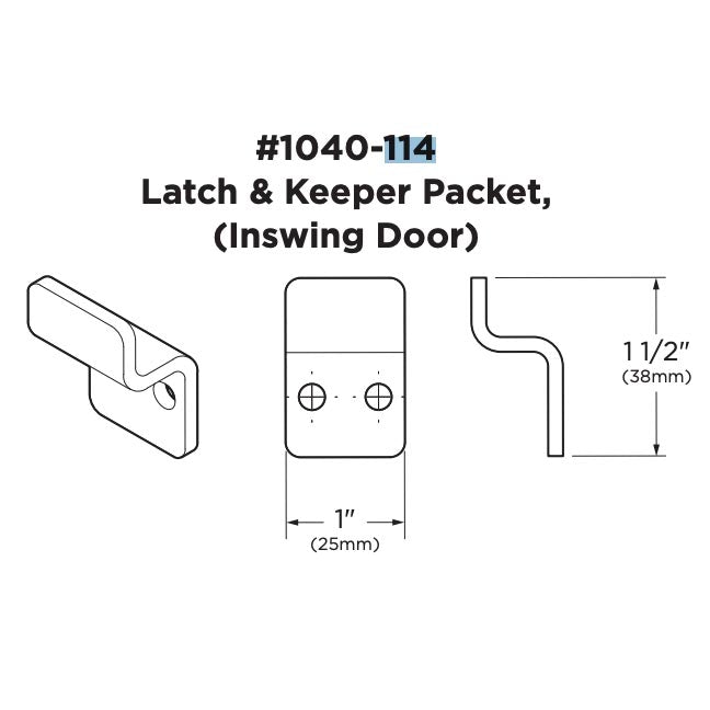 Bobrick Latch and Keeper, IS Packet - 1040-114 | TotalRestroom.com