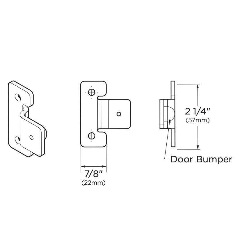 Bobrick DuraLine Phenolic Partitions Latch and Keeper, OS Packet - 1040 ...