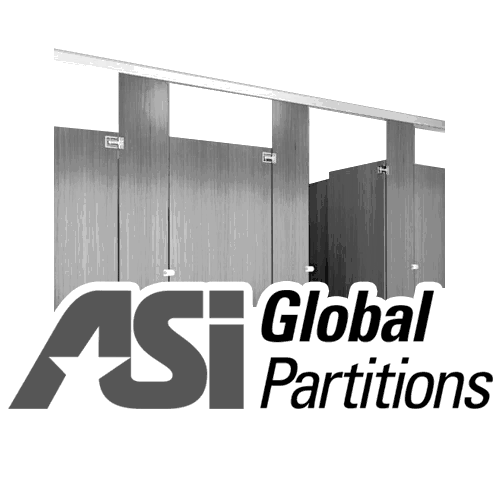 Global Toilet Partition, 3 Between Wall Compartments, Stainless Steel ...
