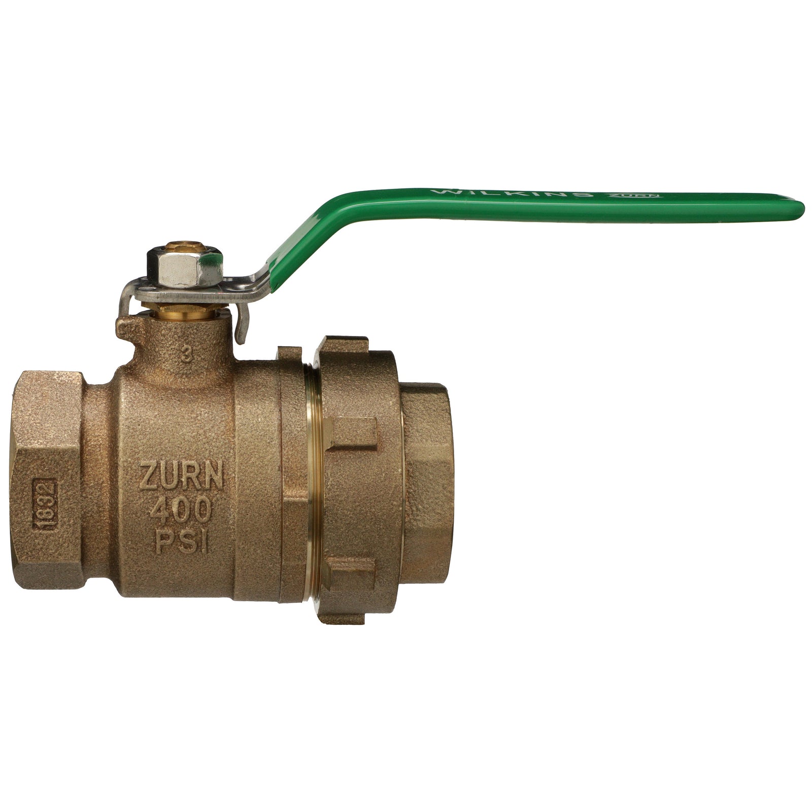 Zurn 112-850UXL 1-1/2" 850XL Full Port Bronze Ball Valve with single ...