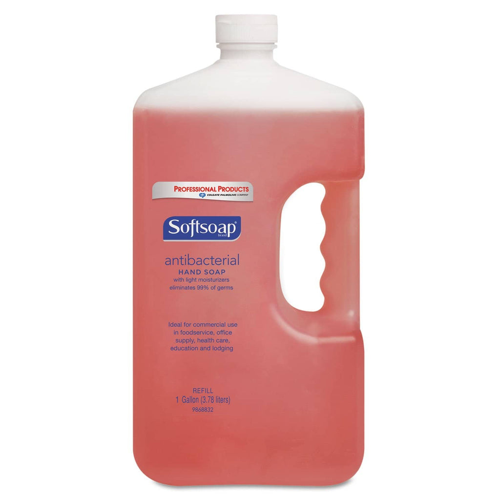Softsoap Antibacterial Liquid Hand Soap Refill, Crisp Clean, Pink, 1Gal ...