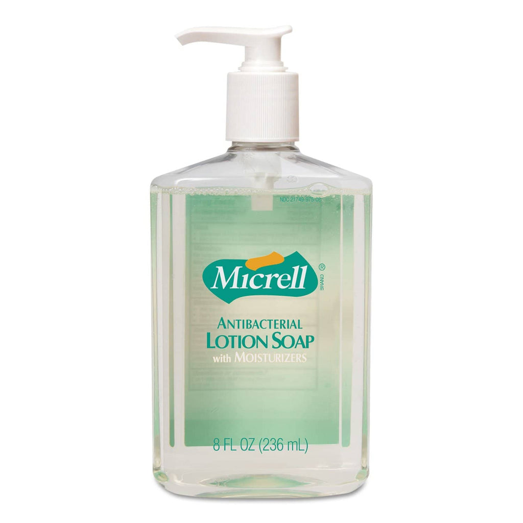 Micrell Antibacterial Lotion Soap, Light Scent, 8 Oz Pump, 12/Carton ...