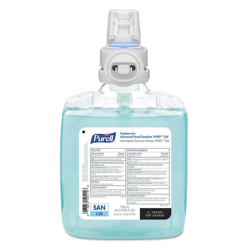 Purell Foodservice Advanced Hand Sanitizer Vf481 Gel, 1200 Ml, For Es8 ...