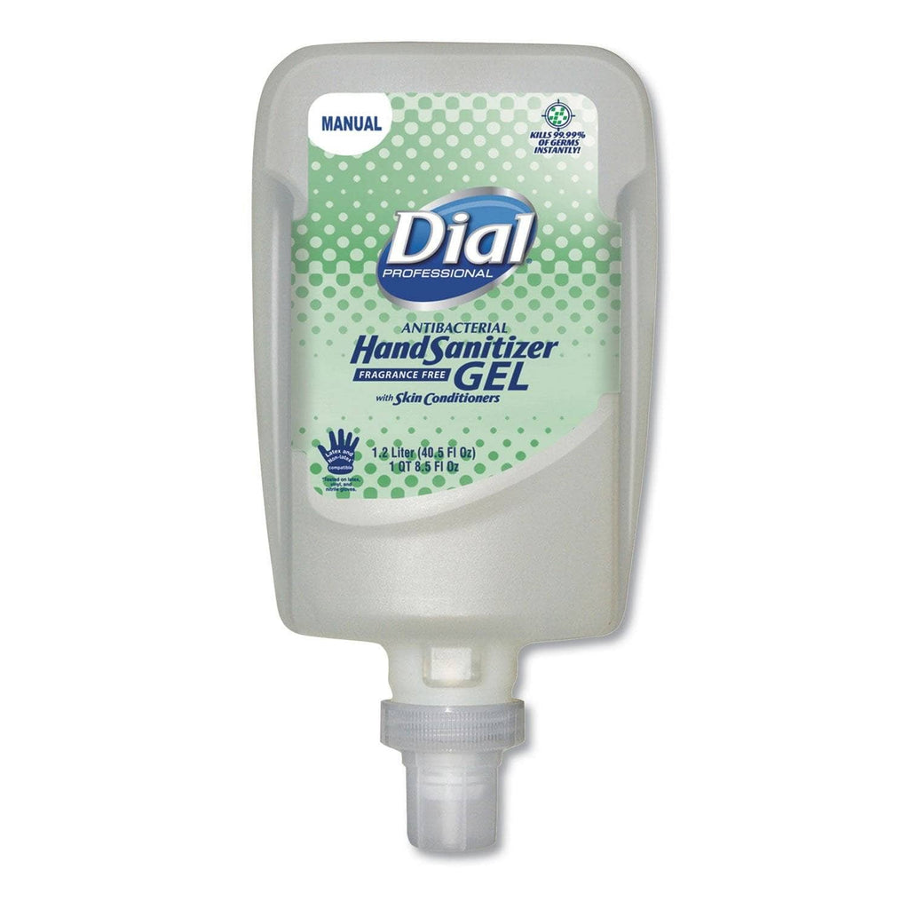 Dial Gel Hand Sanitizer, 0.31 Gal, Bottle, Unscented, 3/Carton ...