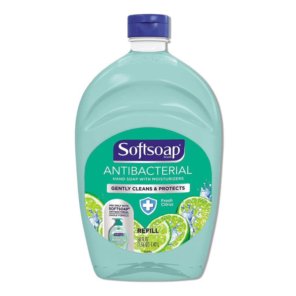 Softsoap Antibacterial Liquid Hand Soap Refills, Fresh, 50 Oz, Green, 6 ...