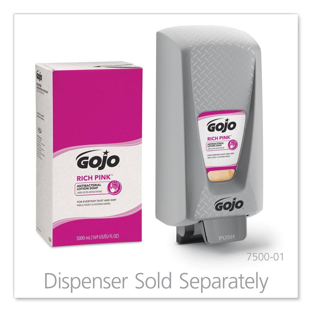 Gojo Rich Pink Antibacterial Lotion Soap Refill, 5000Ml, Floral Scent ...