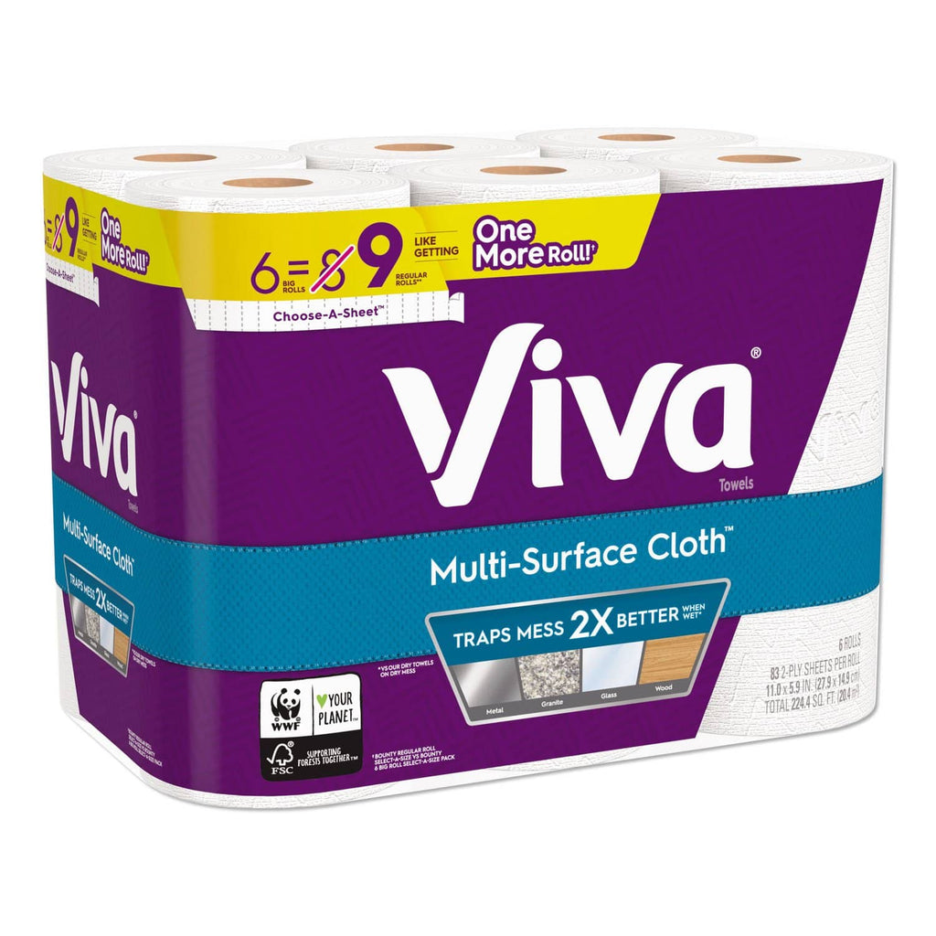 Viva Multi-Surface Cloth Choose-A-Sheet Paper Towels 1-Ply, 11 X 5.9 ...