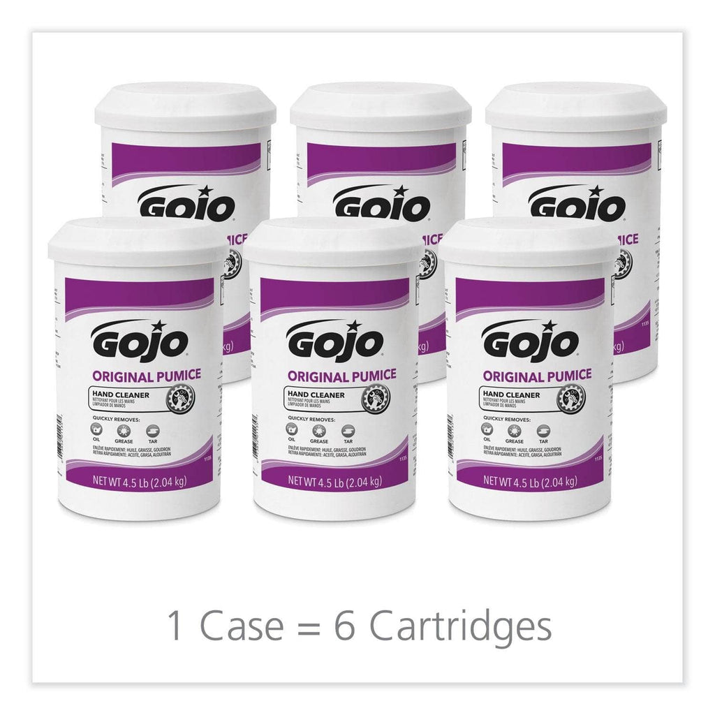 Gojo Original Pumice Hand Cleaner, Lemon, 4 1/2 Lb Cartridge, 6/Carton ...