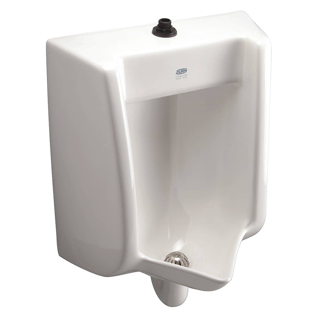 Zurn Siphon Jet Wall Urinal, 0.125 Gallons per Flush, 25-5/8"H x 18-1/2 ...