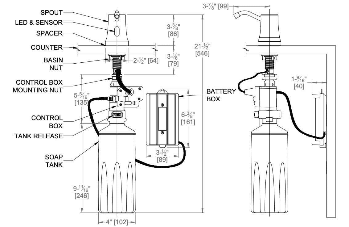 ASI 20333 Commercial Liquid Soap Dispenser, Roval-Surface-Mounted ...