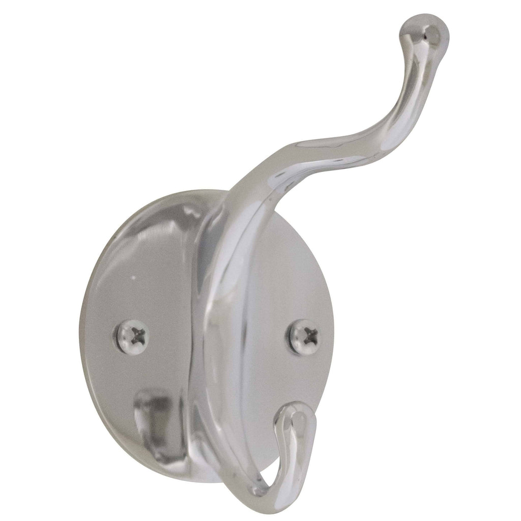 Bradley 914-00 Double Robe Hook, Brass w/ Chrome Finish | TotalRestroom.com
