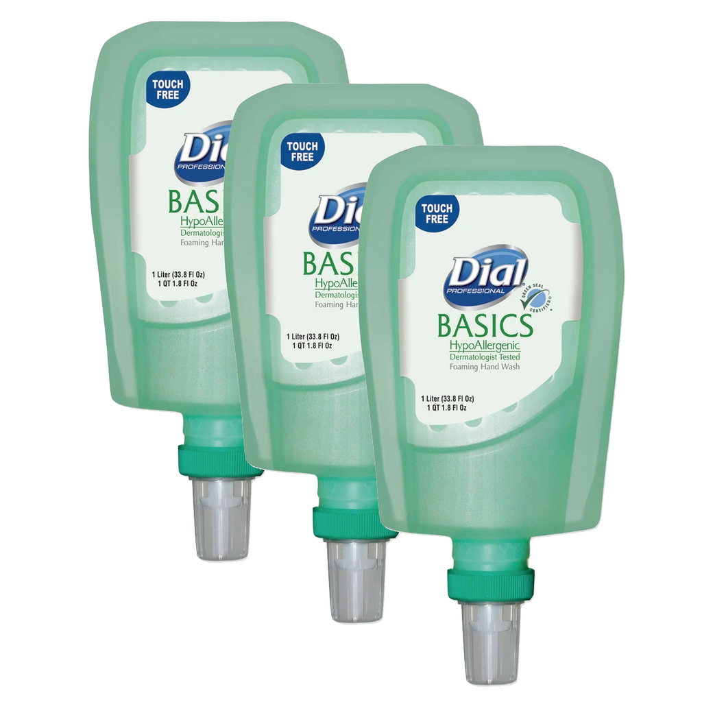 Dial Fit Basics Hypoallergenic Foaming Hand Wash Universal Touch Free ...