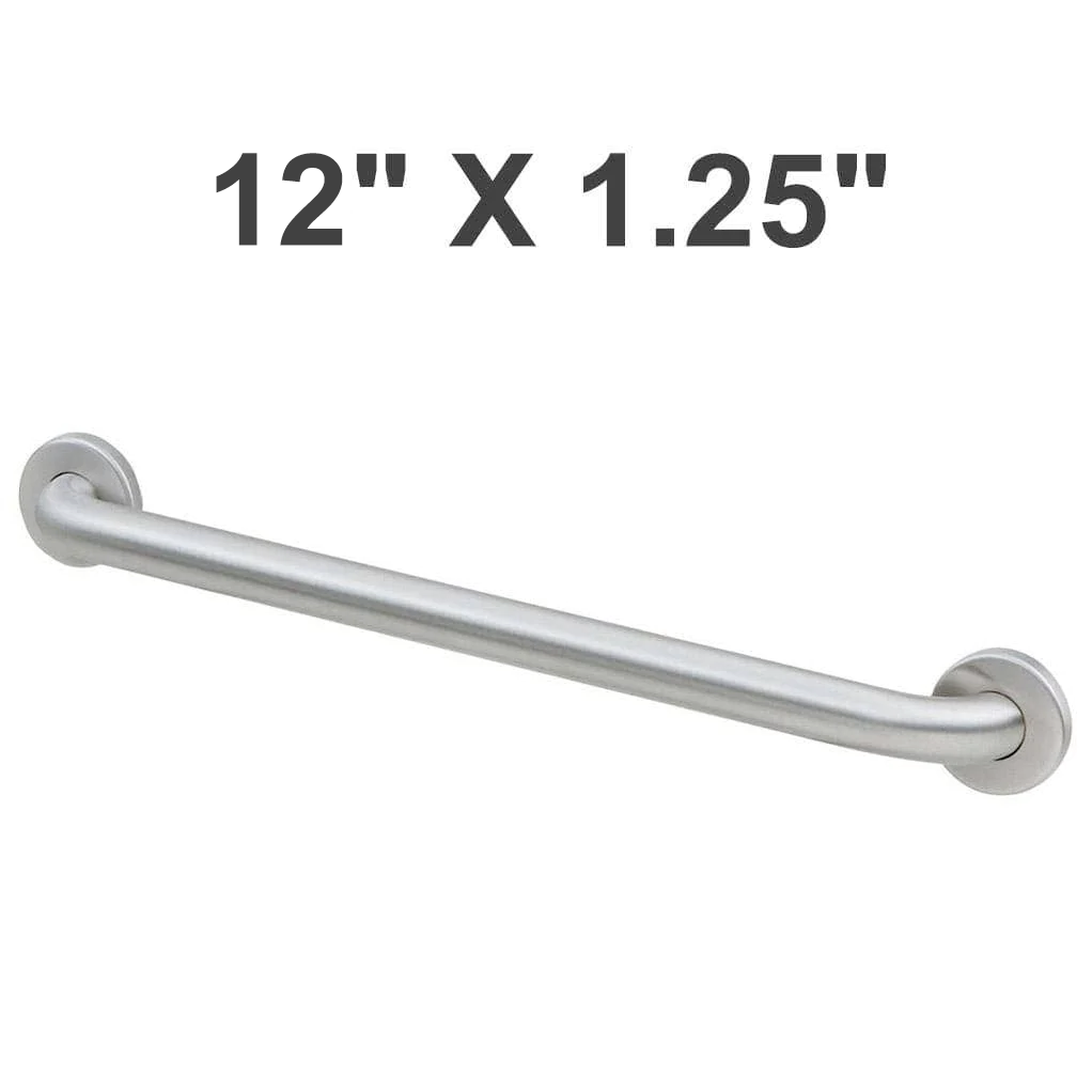 Bobrick B-5806.99x12 1-1/4" Diameter Straight Grab Bar, Peened ...