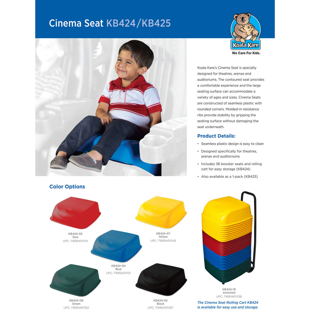 Koala Kare Cinema Seat (Red) Booster Seat - KB425-03|TotalRestroom.com