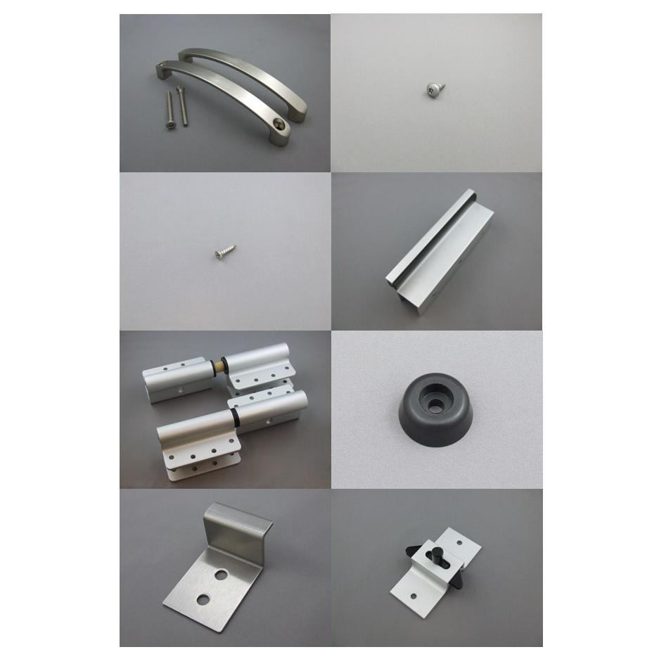 Hadrian 621006 Door Hardware Kit, Aluminum Wrap-Around Hinge, R/H Out-